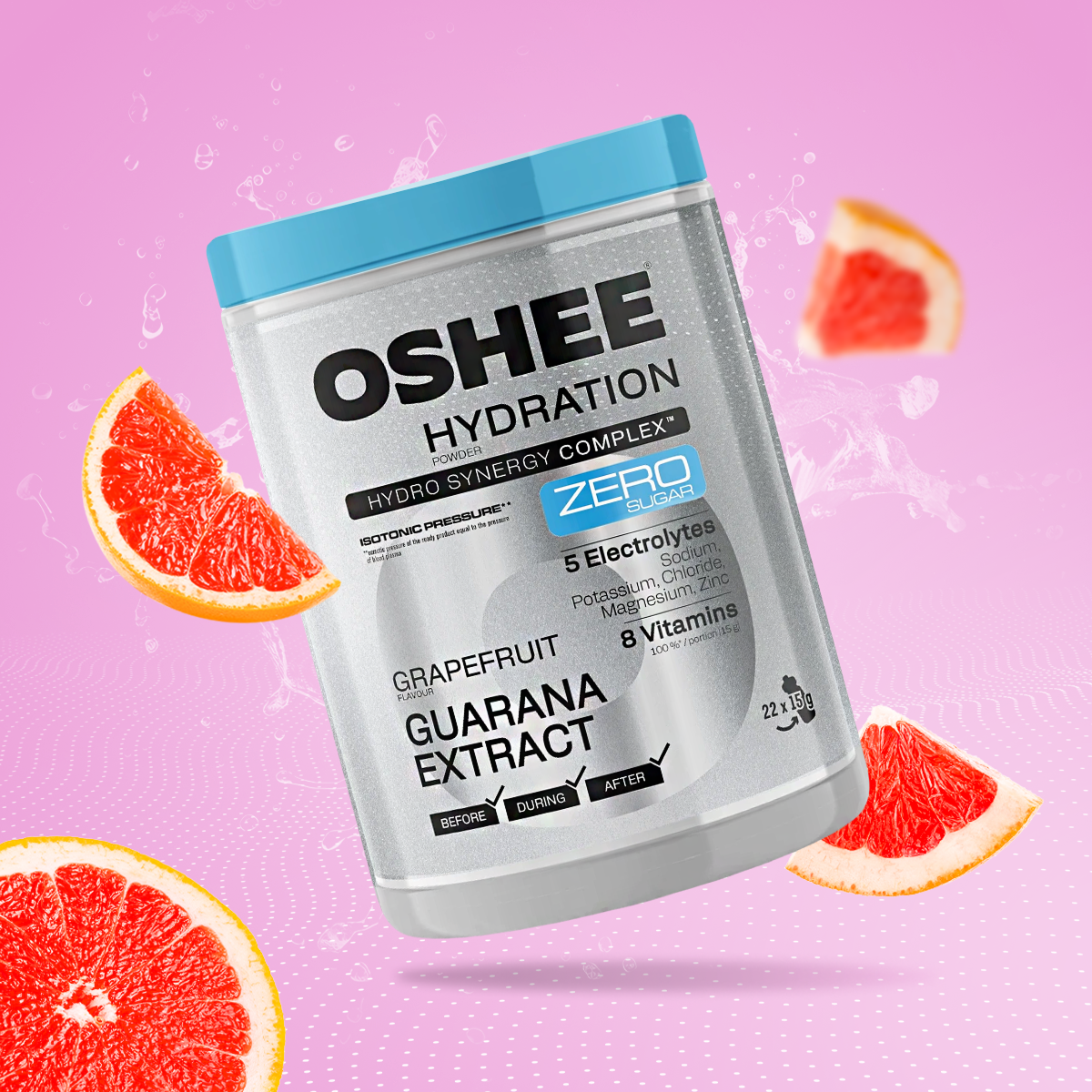 OSHEE Hydration Zero Sugar Grapefruit Guarana powder 330 g – OSHEE DROP IN