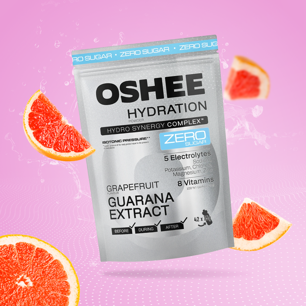 OSHEE Hydration Zero Sugar Grapefruit guarana powder 630 g – OSHEE DROP IN