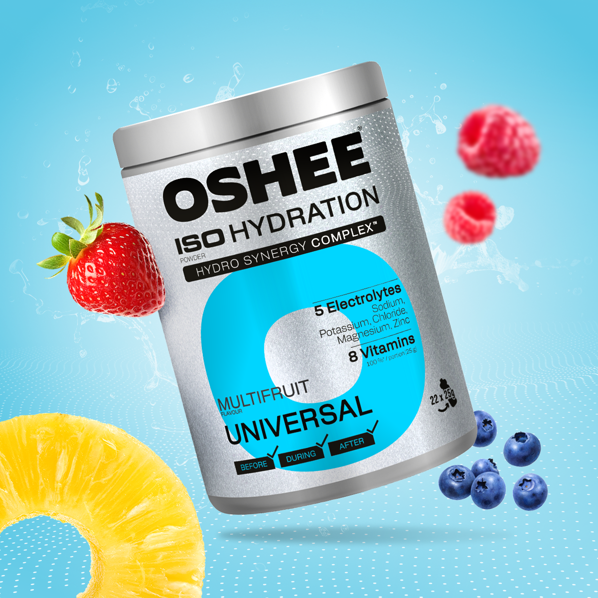 OSHEE ISO Hydration Izotonik w proszku Multifruit 550 g – OSHEE DROP IN